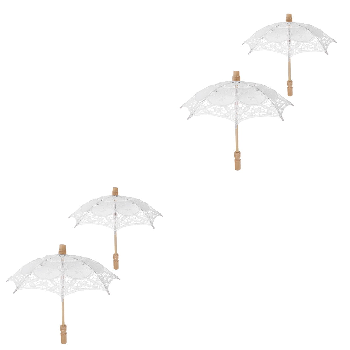 MLINS 4 Pcs Mini Lace Umbrella Wedding Bridal Parasol Umbrella Dancing ...