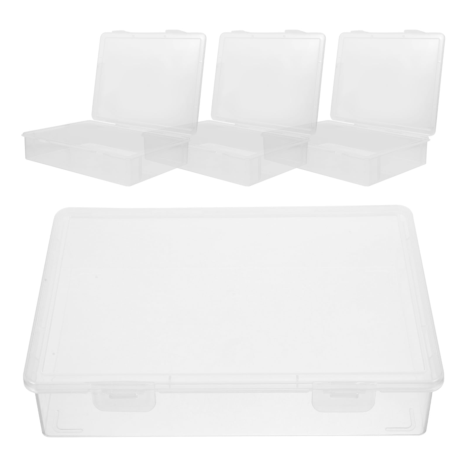 MLINS 4 Pcs Organizer Storage Boxes Plastic Storage Box 23.50X16.50X4 ...