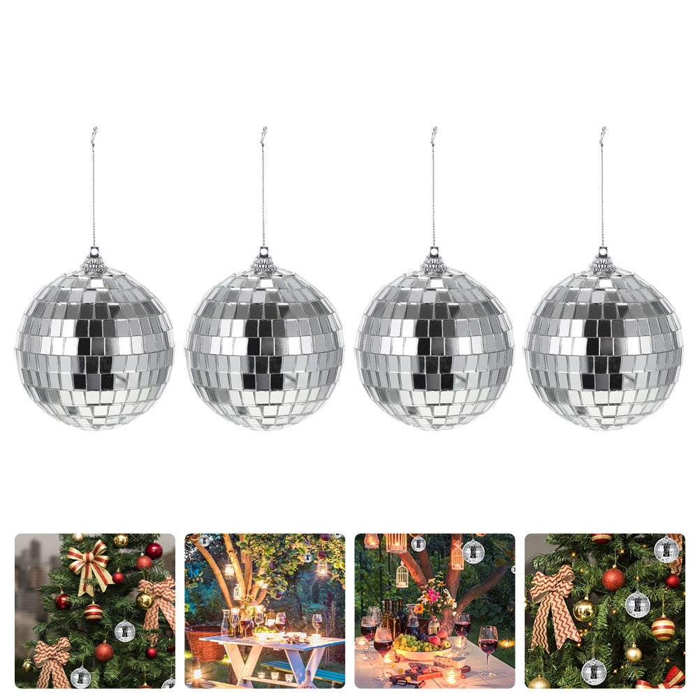 MLINS 4 Pcs Party Dance Balls Mirror Decoration Hanging Decorations ...