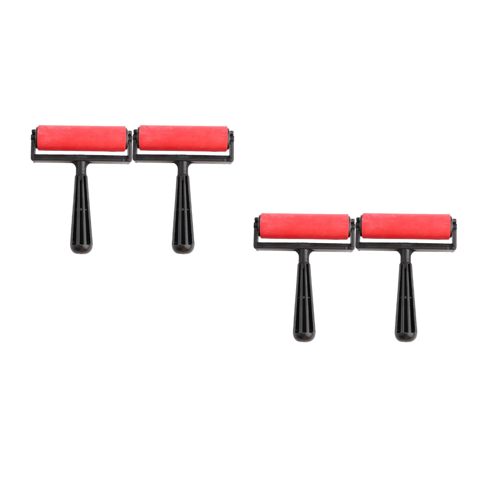 MLINS 4 Pcs Plastic Printmaking Rollers Diamond Drawing Roller Printing ...