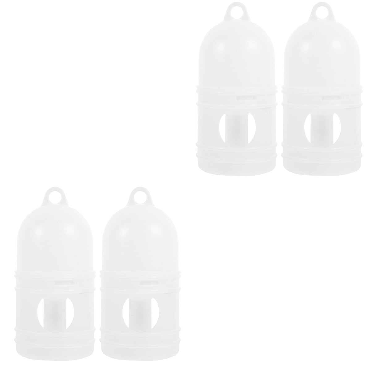 MLINS 4 Pcs Plastic Quail Waterer Household Bird Feeder Bird Water ...