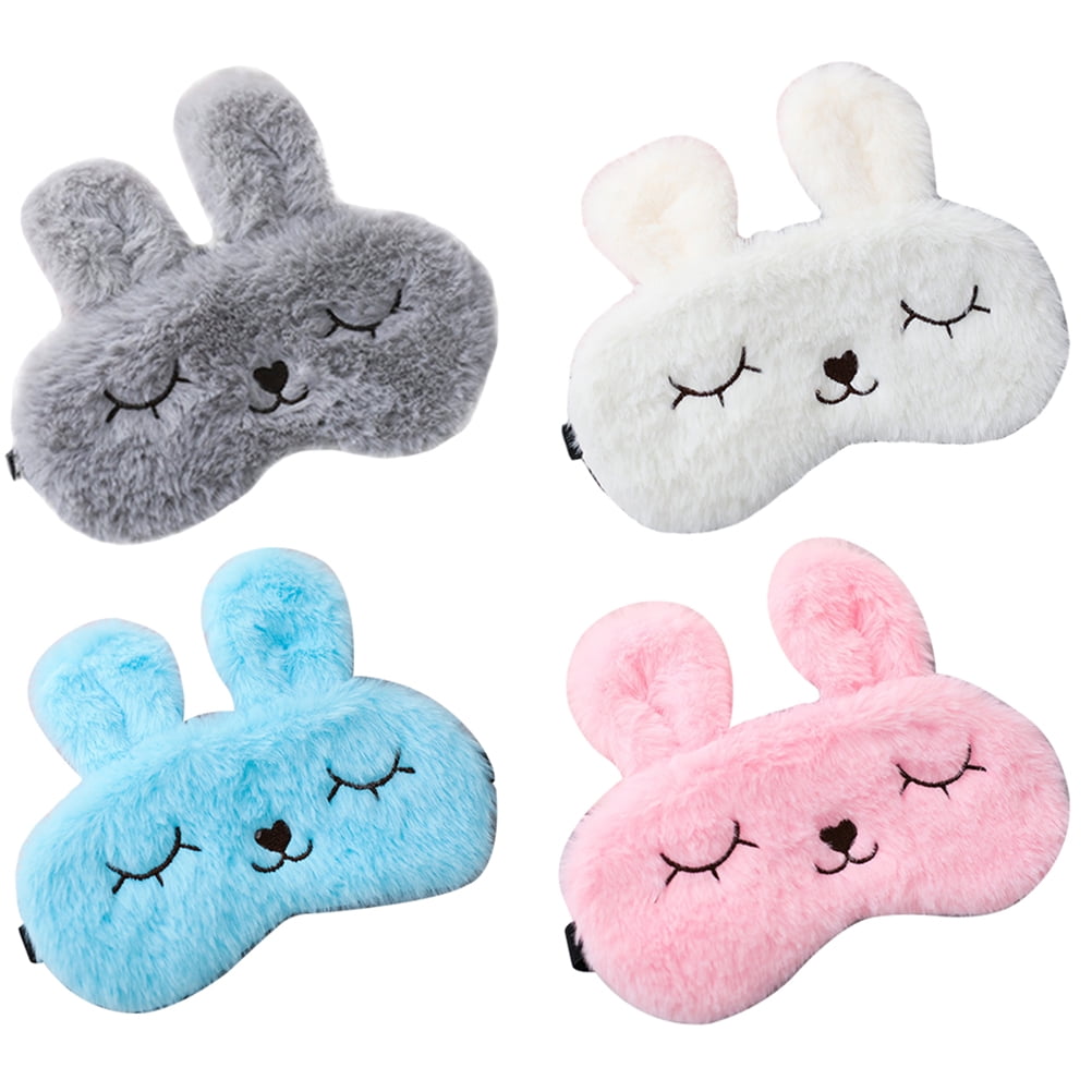 MLINS 4 Pcs Plush Goggles Eye Health Shading Mask Comfortable Travel ...