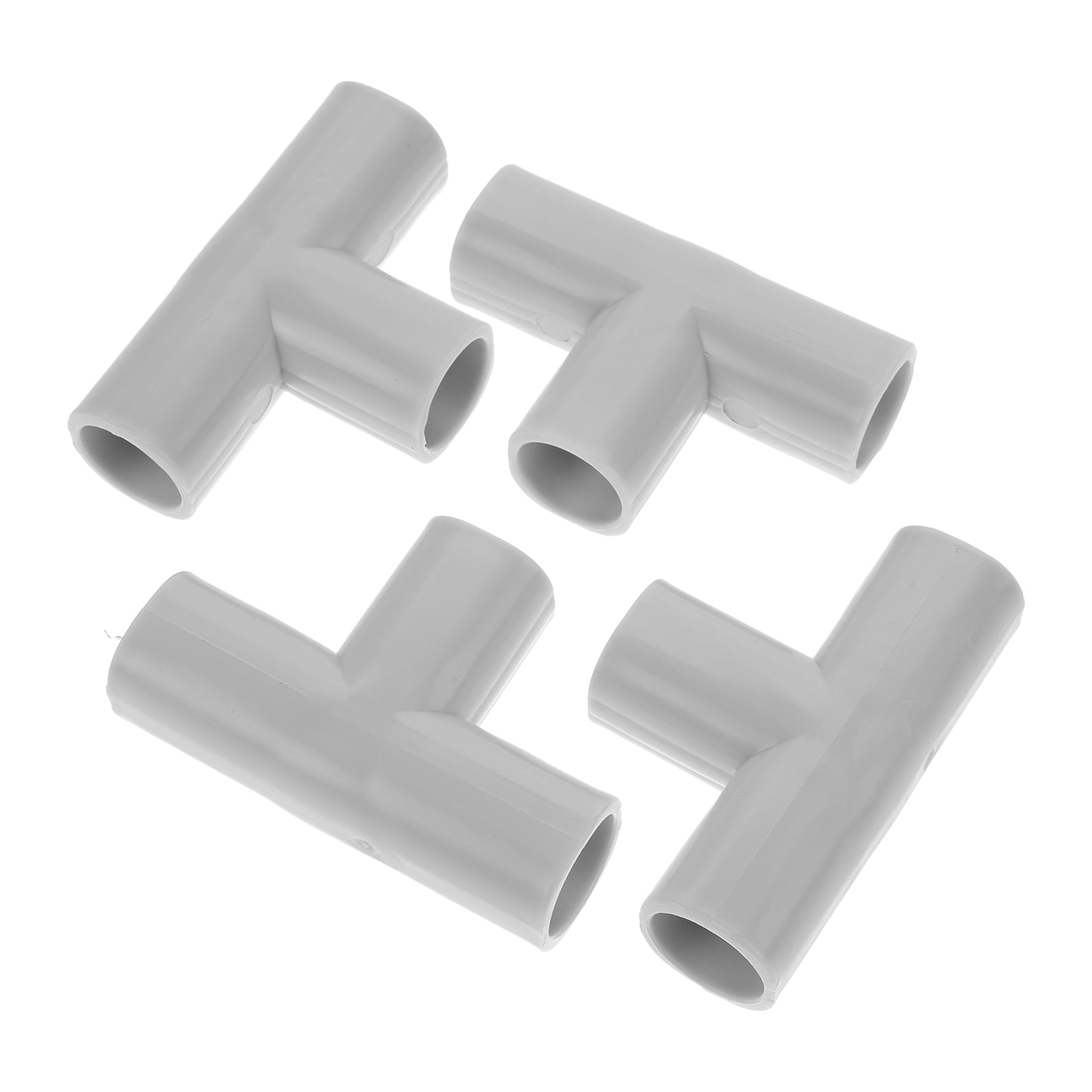 MLINS 4 Pcs Pvc Corner Adapter Pipe Fitting Baluster Garden Edge Grey ...