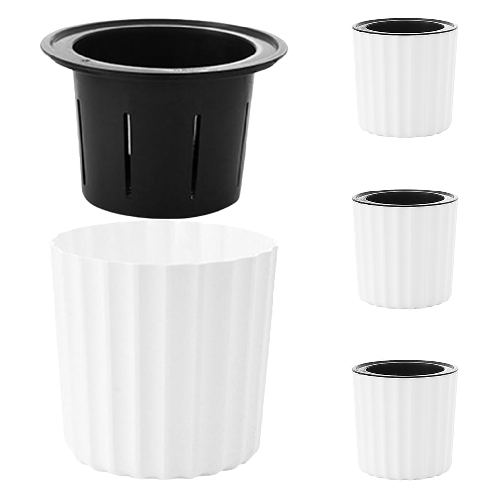 MLINS 4 Pcs Self-priming Flower Pot Lid Container Holed Large Orchid ...