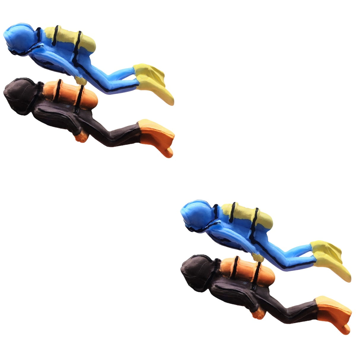 MLINS 4 Pcs Simulated Diver Statue Miniature Diver Model for DIY Ocean ...
