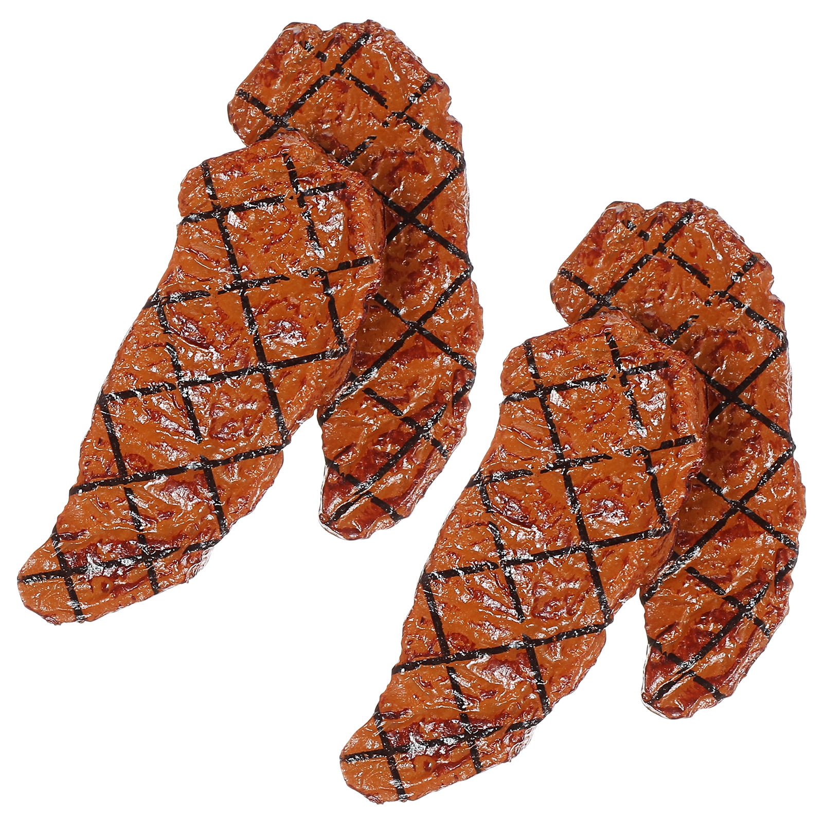 MLINS 4 Pcs Simulation Food Photo Props Fake Meat Mini Steak Miniature ...