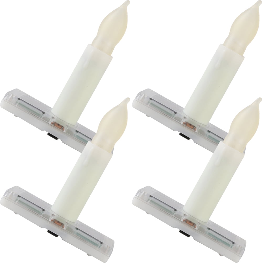 MLINS 4 Pcs Solar Candle Sticks Window Lights Energy Flameless Lamp ...