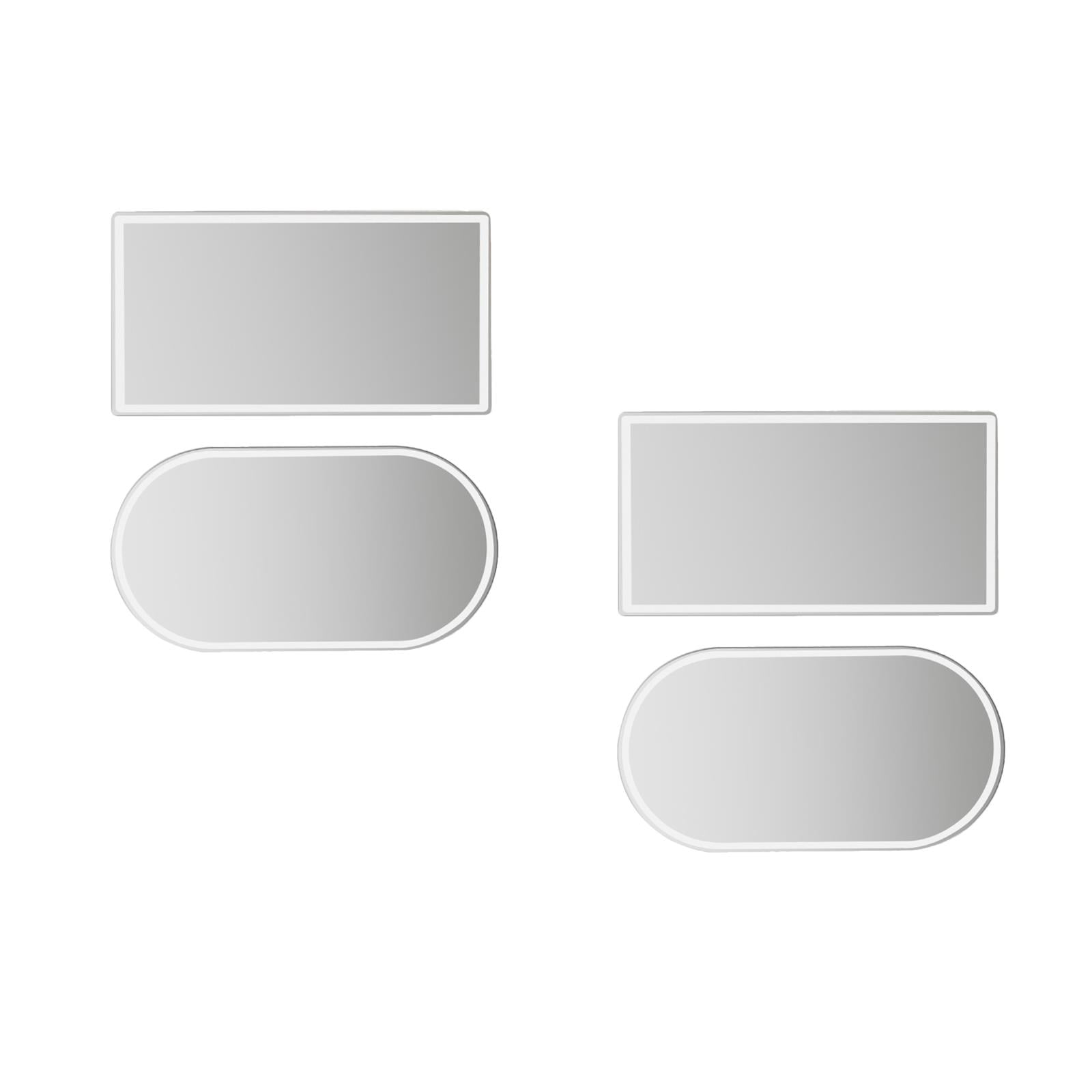 MLINS 4 Pcs Stainless Steel Car Interior Mirror Portable Auto Sun ...