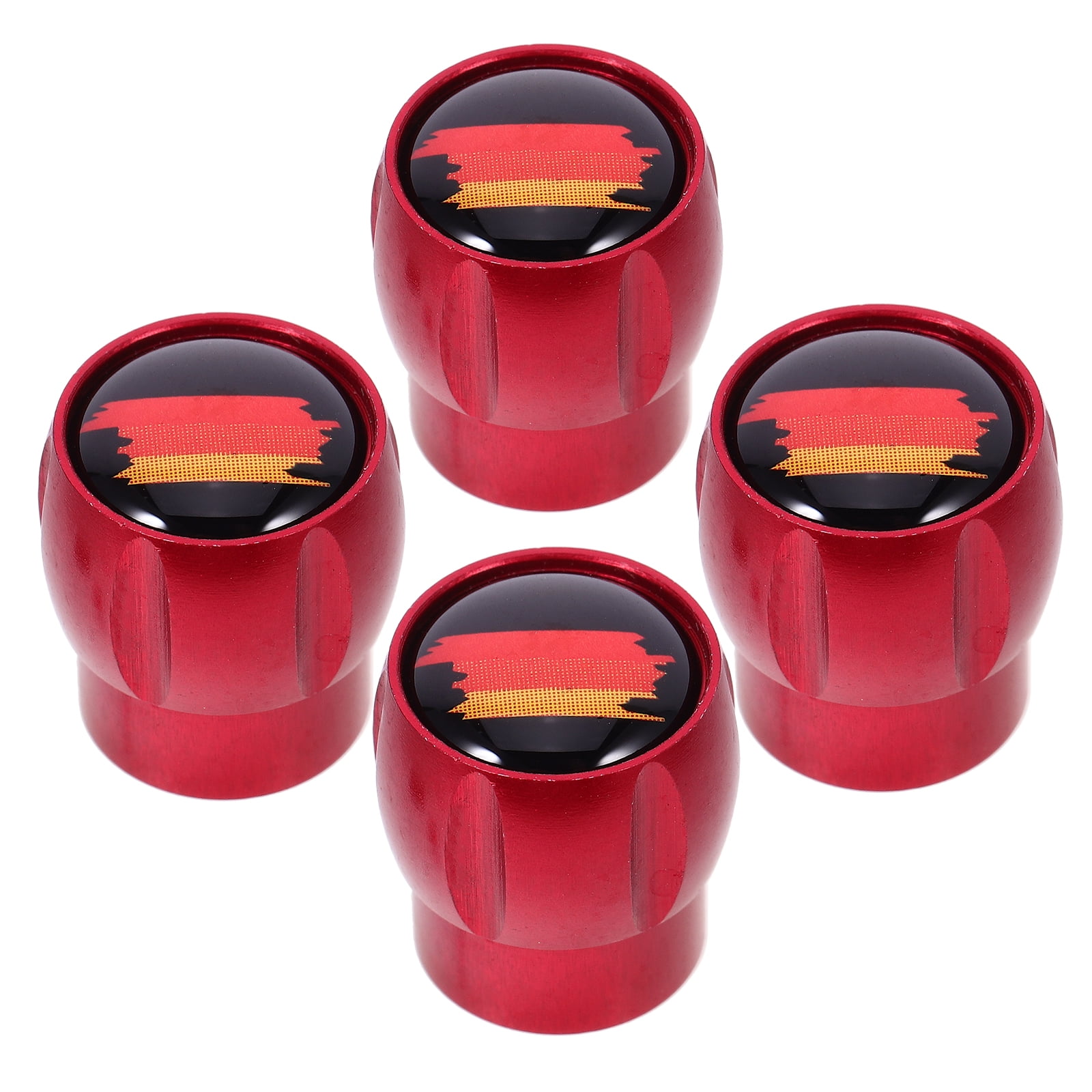 MLINS 4 Pcs Tire Tracks Wheel Caps Tire Valve Cap 1.50X1.00X1.00CM Red ...