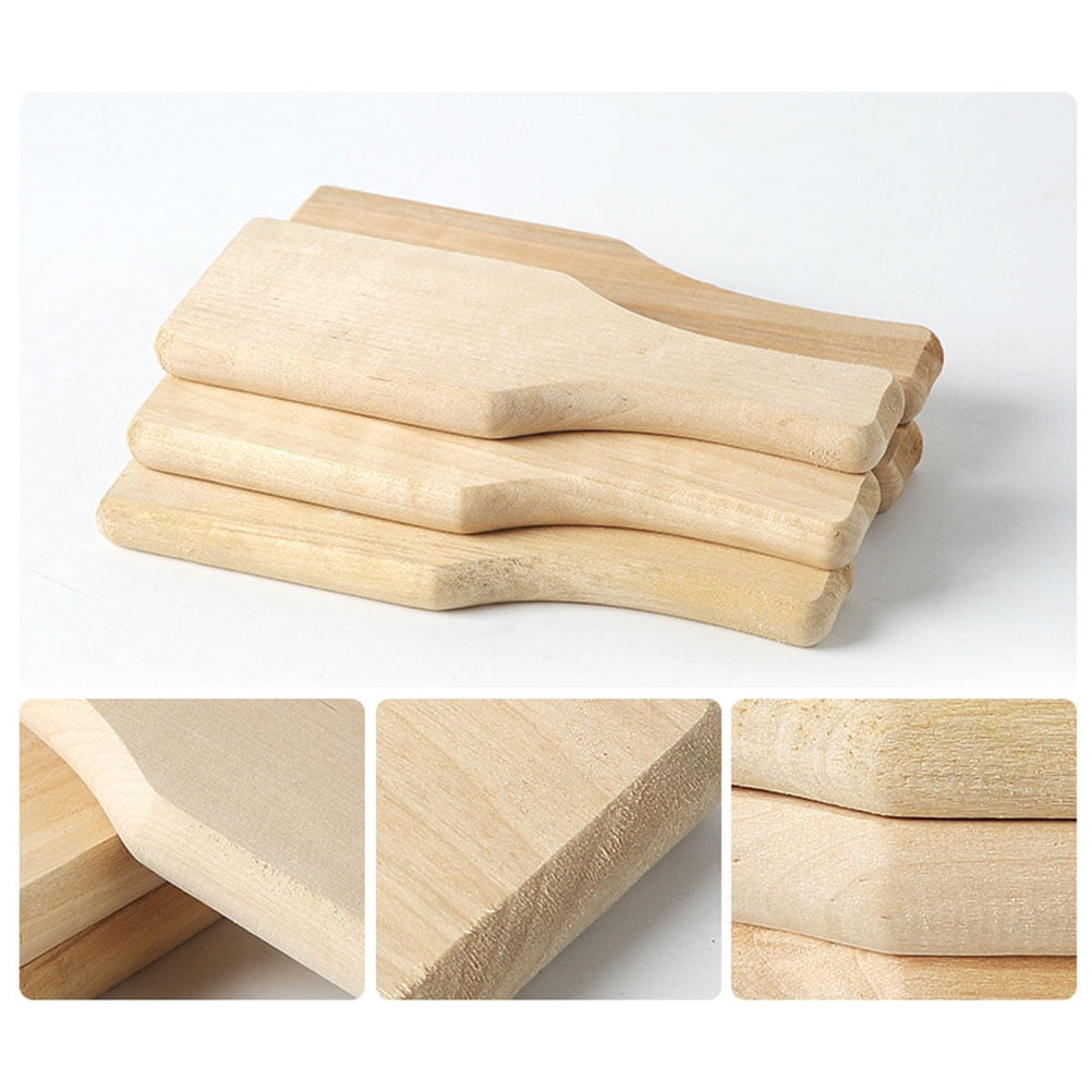 DINHEAROM Wooden Paddle Light Brown For Artists Diy Projects 4Pcs 7 ...