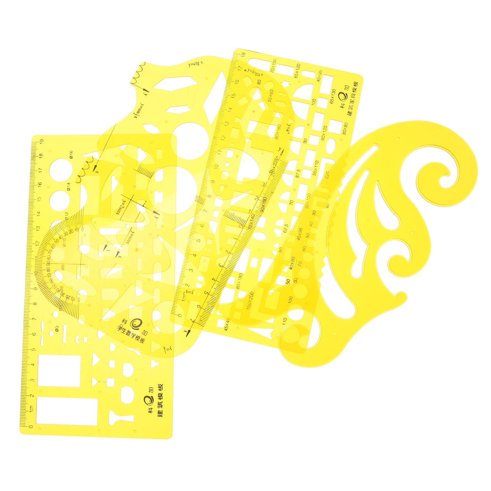 MLINS 4 Pcs Wall Stencil Painting Template Strong Drawing Templates ...