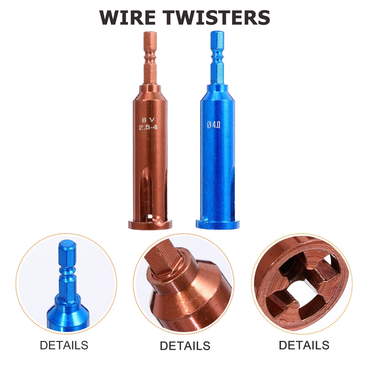 MLINS 4 Pcs Wire Stripping and Twisting Tool Connector Joiner Power ...