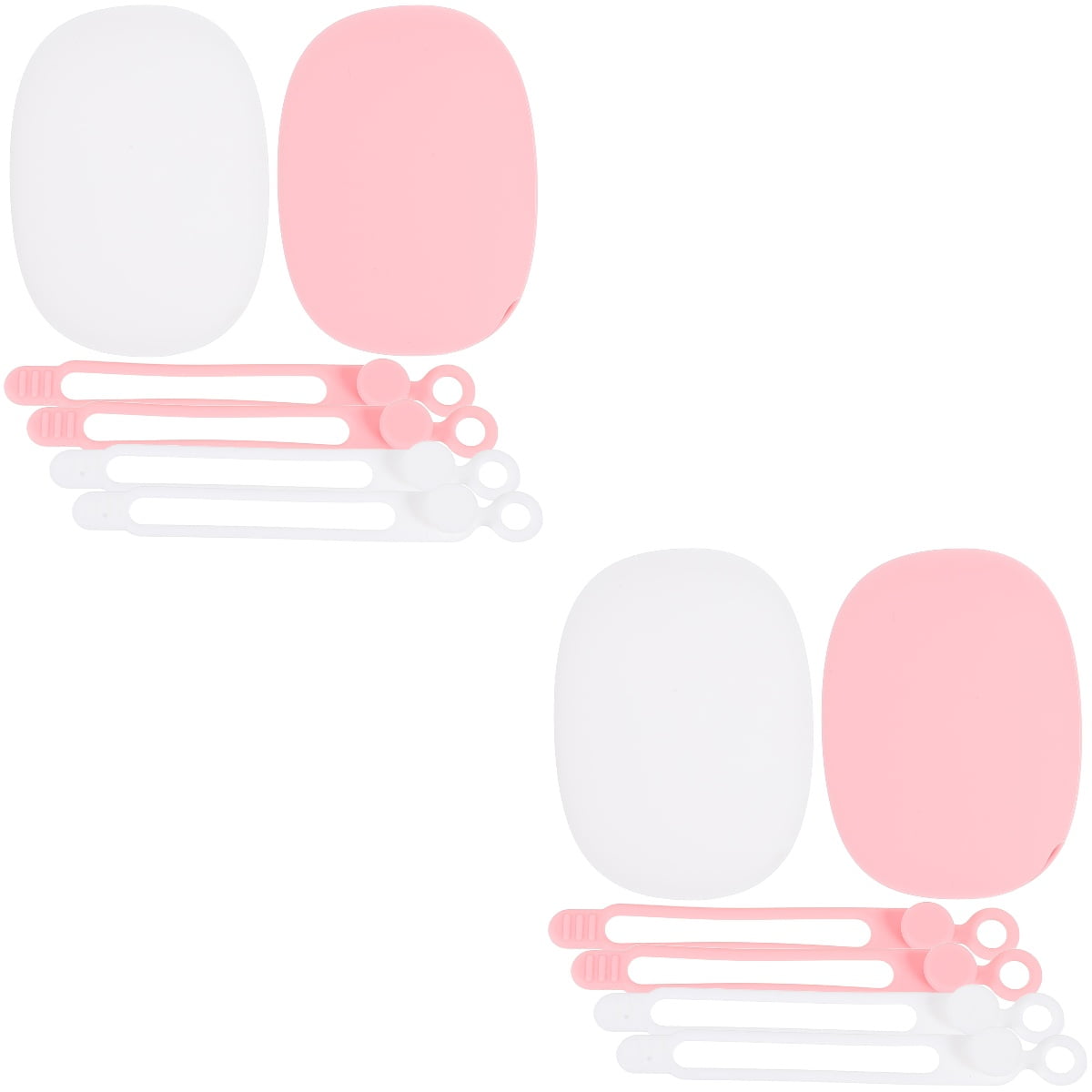 MLINS 4 Sets Earphone Bags Silicone Data Cable Storage Case Travel USB ...