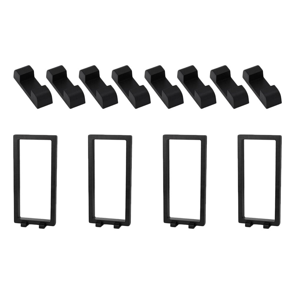 MLINS 4 Sets Floating Display Frame for Jewelry Storage Black Plastic ...