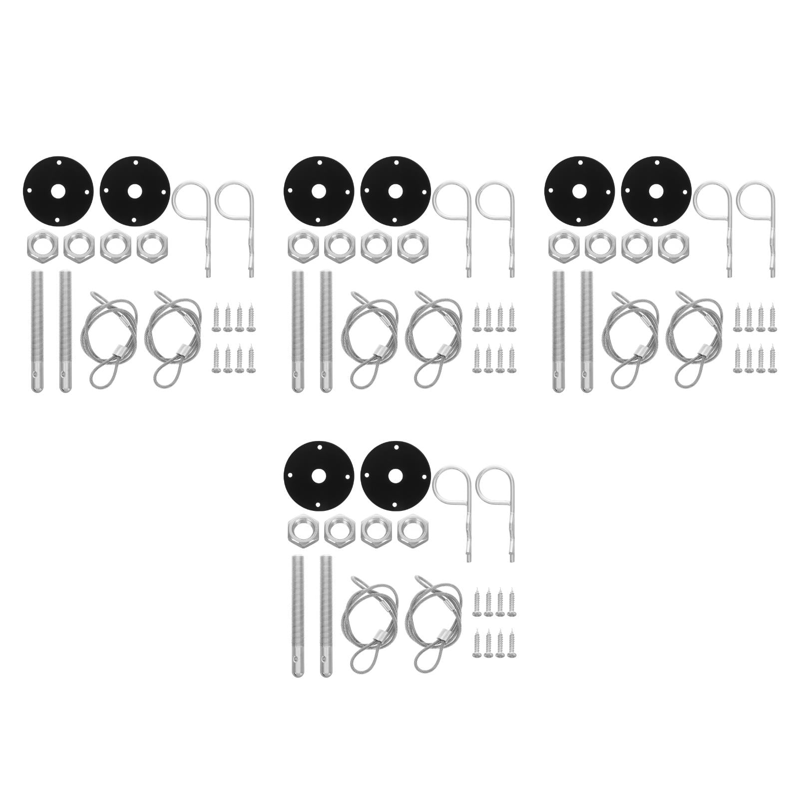 MLINS 4 Sets Hood Latches Kit Hood Pins Kit For Car Engine Hood Pin ...