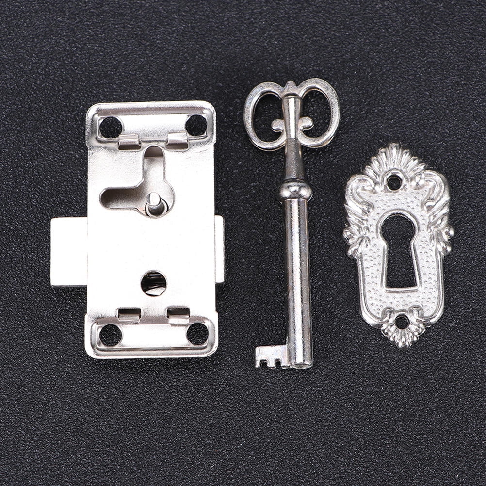 MLINS 4 Sets Key Cabinet Latch Lock Furniture Retro Antique Drawer ...