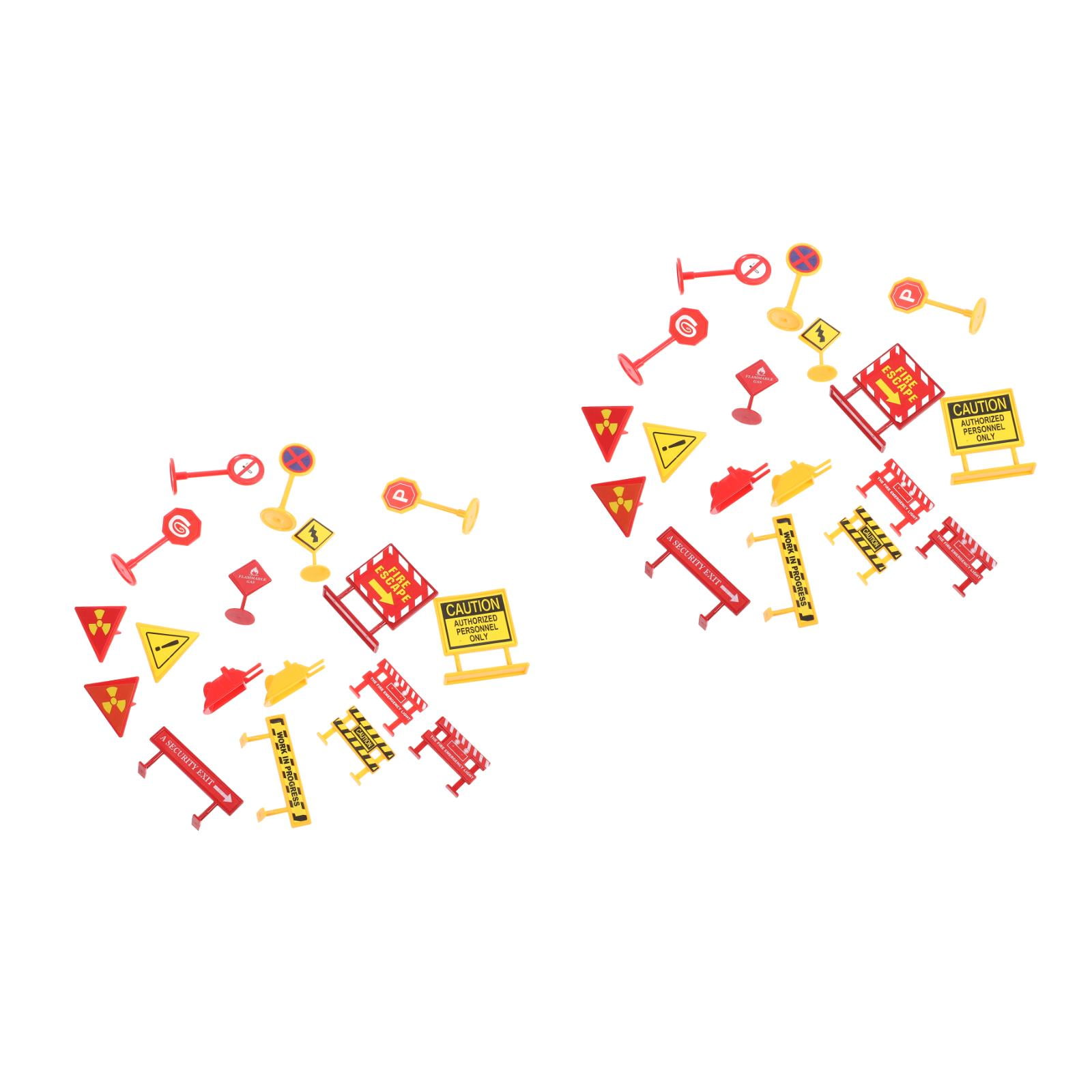 MLINS 4 Sets Mini Traffic Signs Mini Traffic Playset Traffic Signs ...