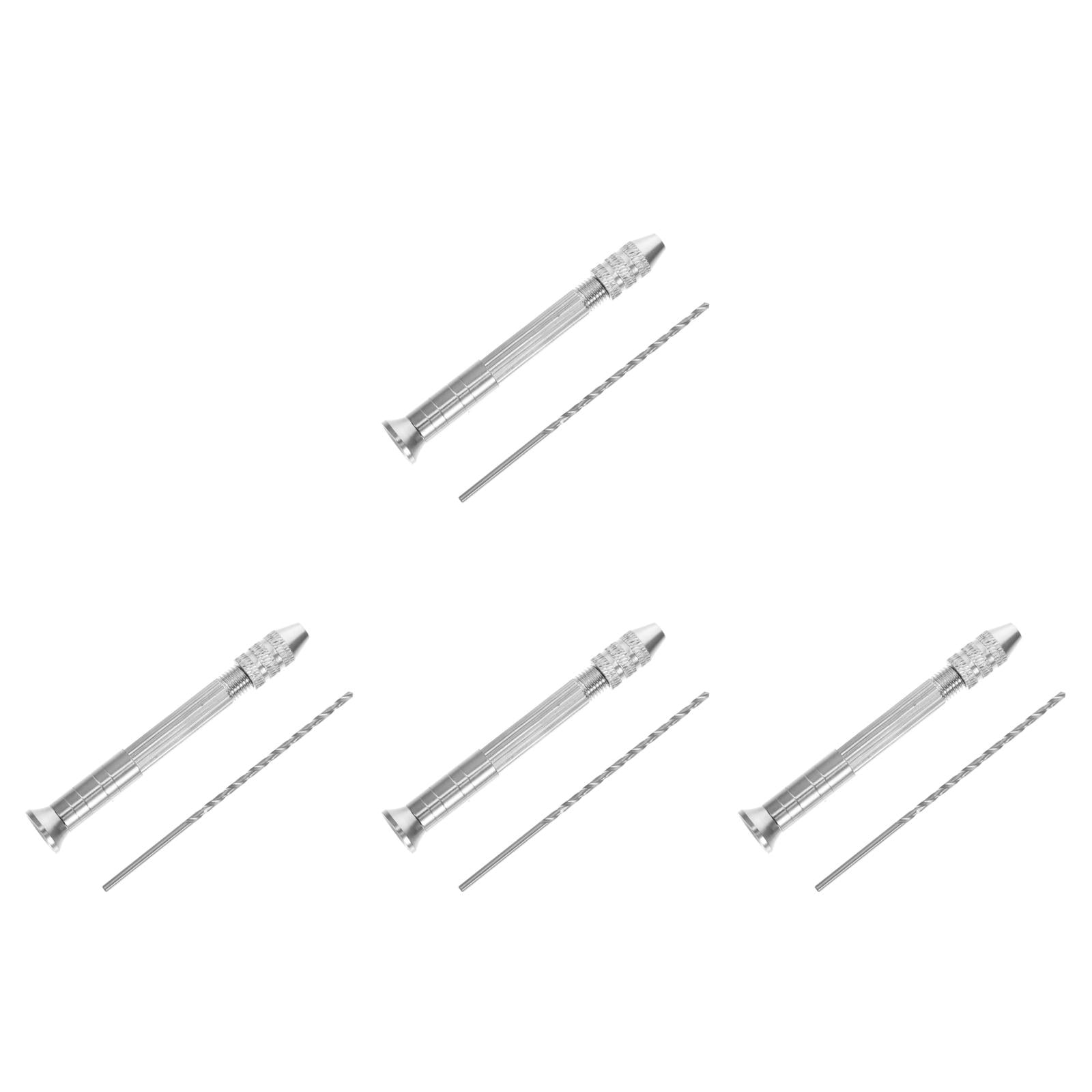 MLINS 4 Sets Pin Vise Hand Drill Bit Twist Drill Bit Set Drilling ...