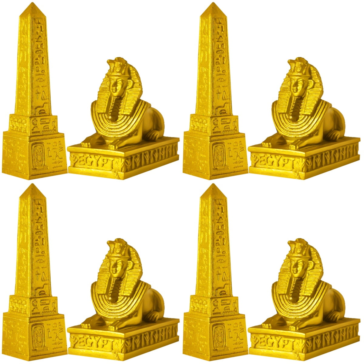 MLINS 4 Sets Resin Sphinx Figurine Desktop Egyptian Sphinx Egyptian ...