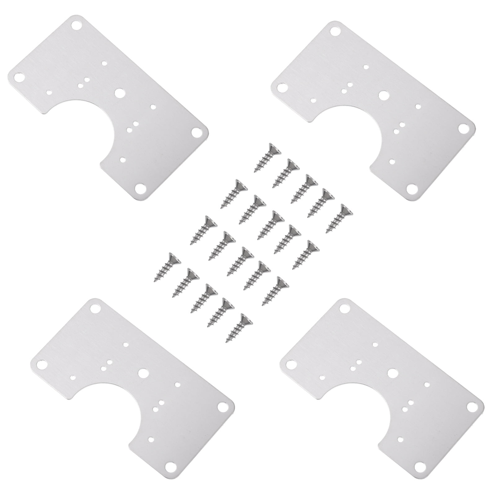 MLINS 4 Sets Stainless Steel Hinge Fixing Plate Kit Cabinet Hinge Repair Installer Set - Walmart.com