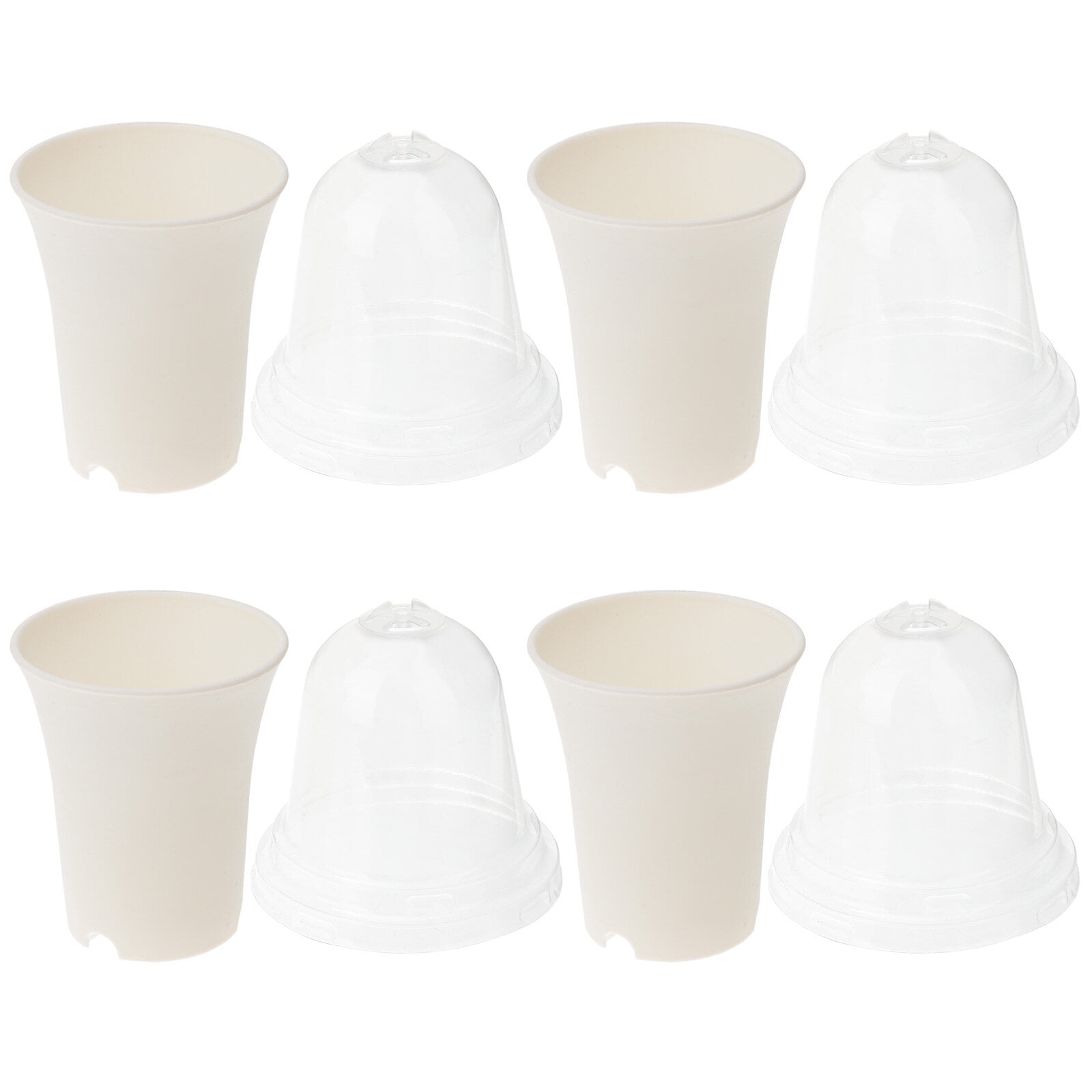 MLINS 4 Sets Suffocation Cover Pots Gel Clear Fluffy Protector Plant ...