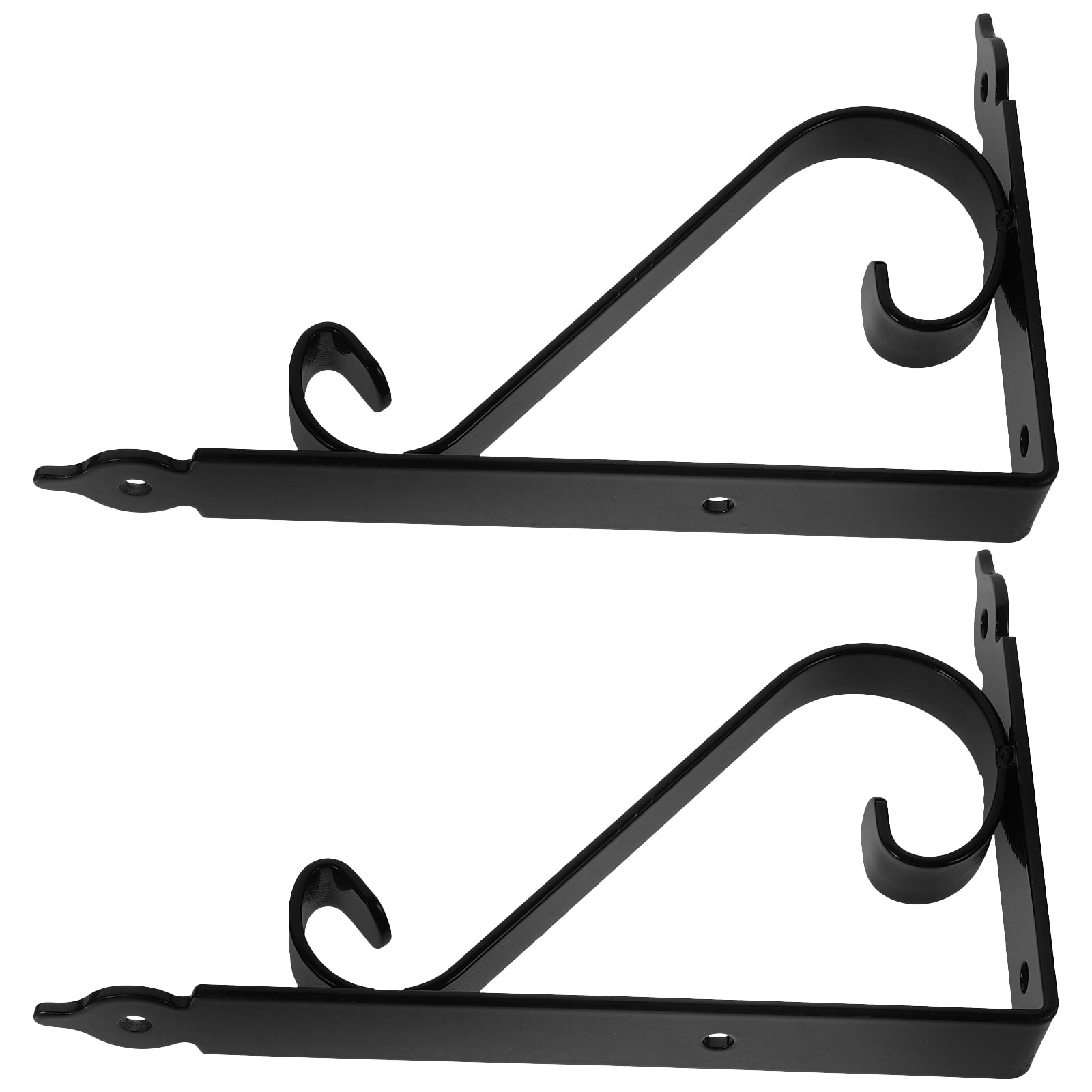MLINS 4 Sets of Wall Iron Brackets Shelf Supporters Thick Iron Shelf ...