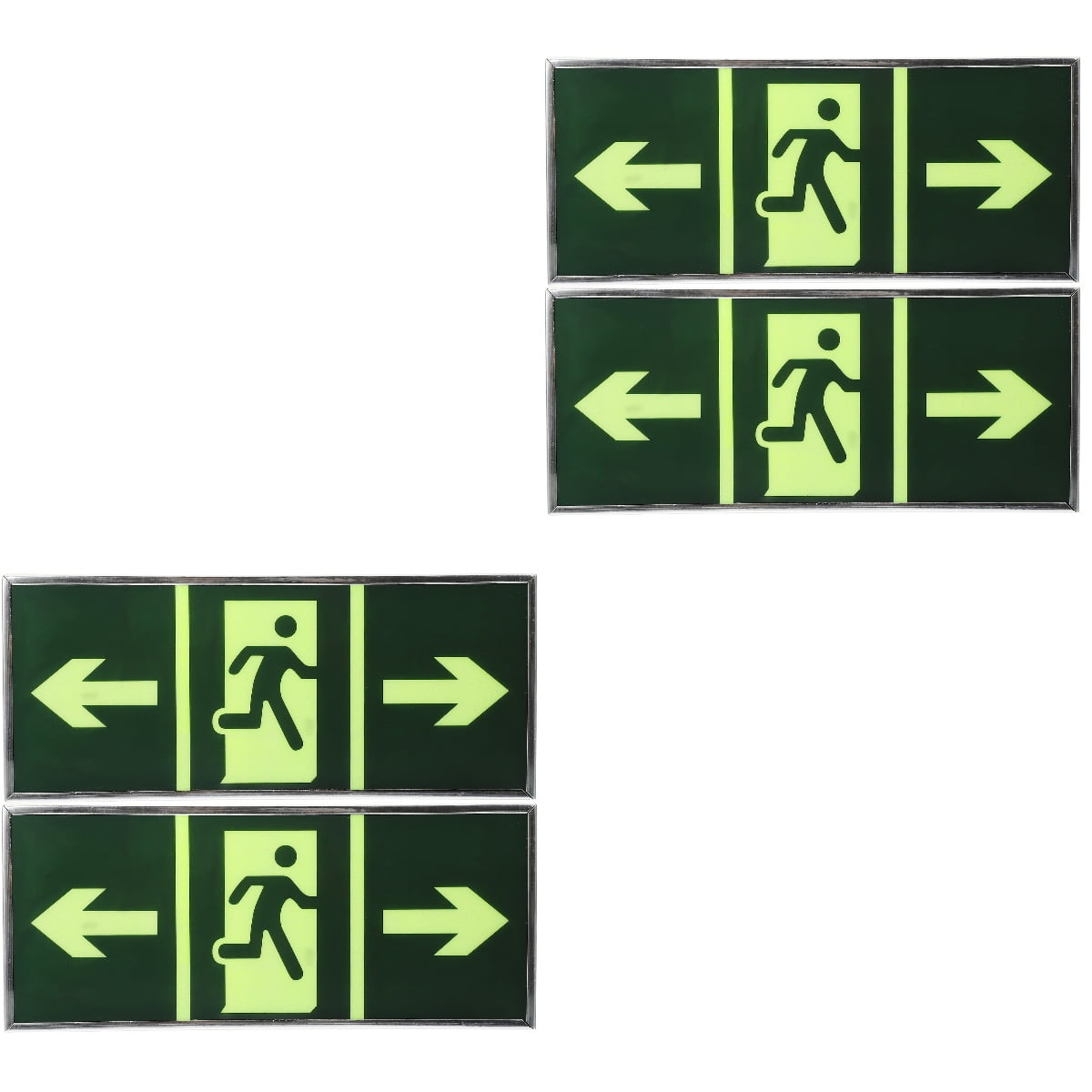 MLINS 4 pcs Acrylic Emergency Exit Sign Luminous Exit Sign Indicator ...