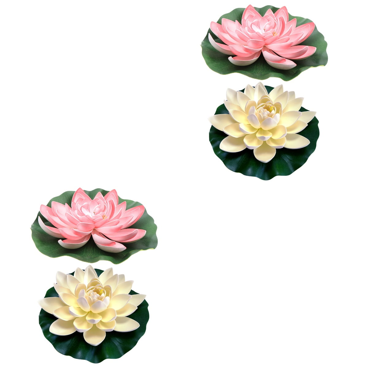 MLINS 4 pcs Artificial Floating Lotus-flower Simulated Lotus-flower ...