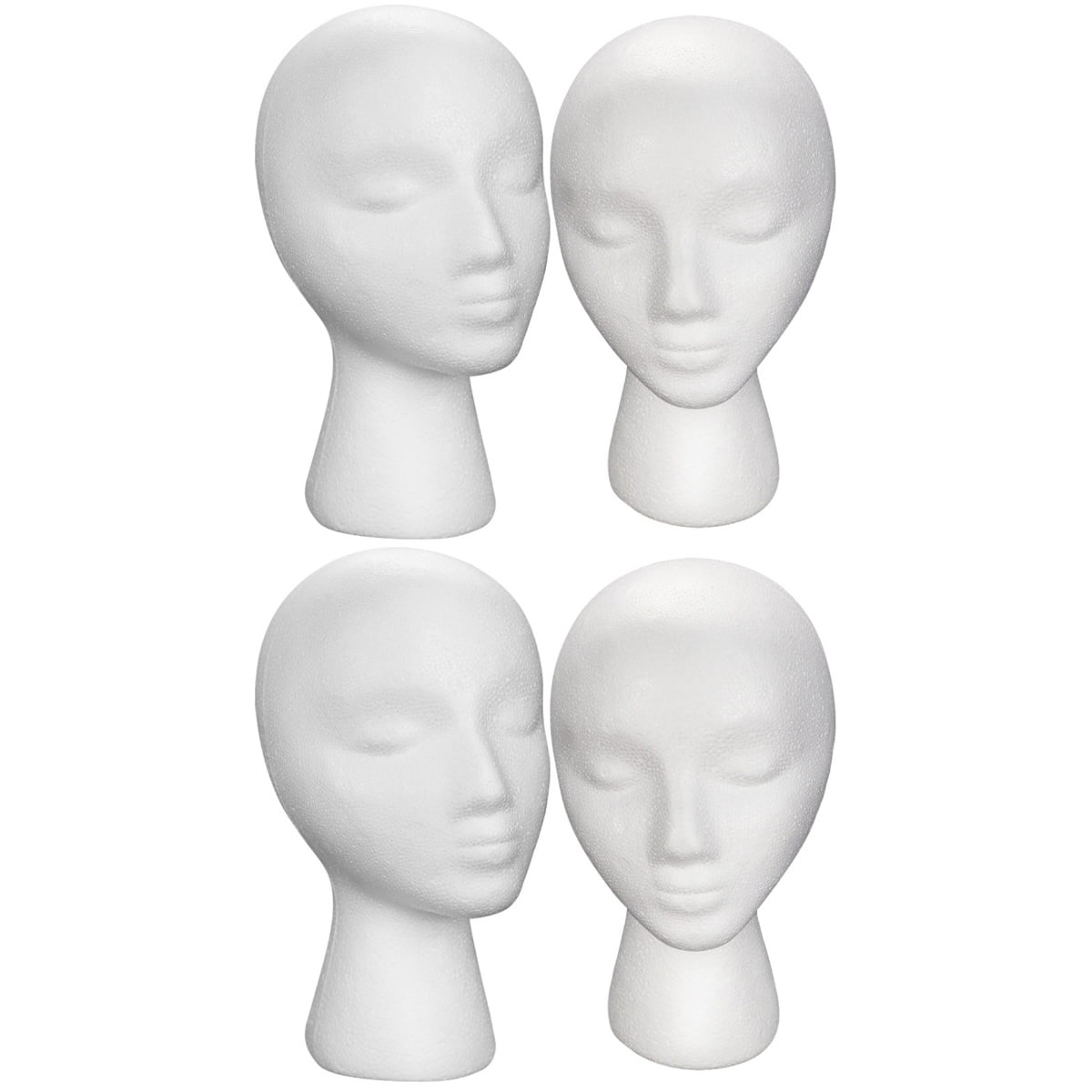 MLINS 4 pcs Female Head Model Foams Model Head Mannequin Head for Hats ...