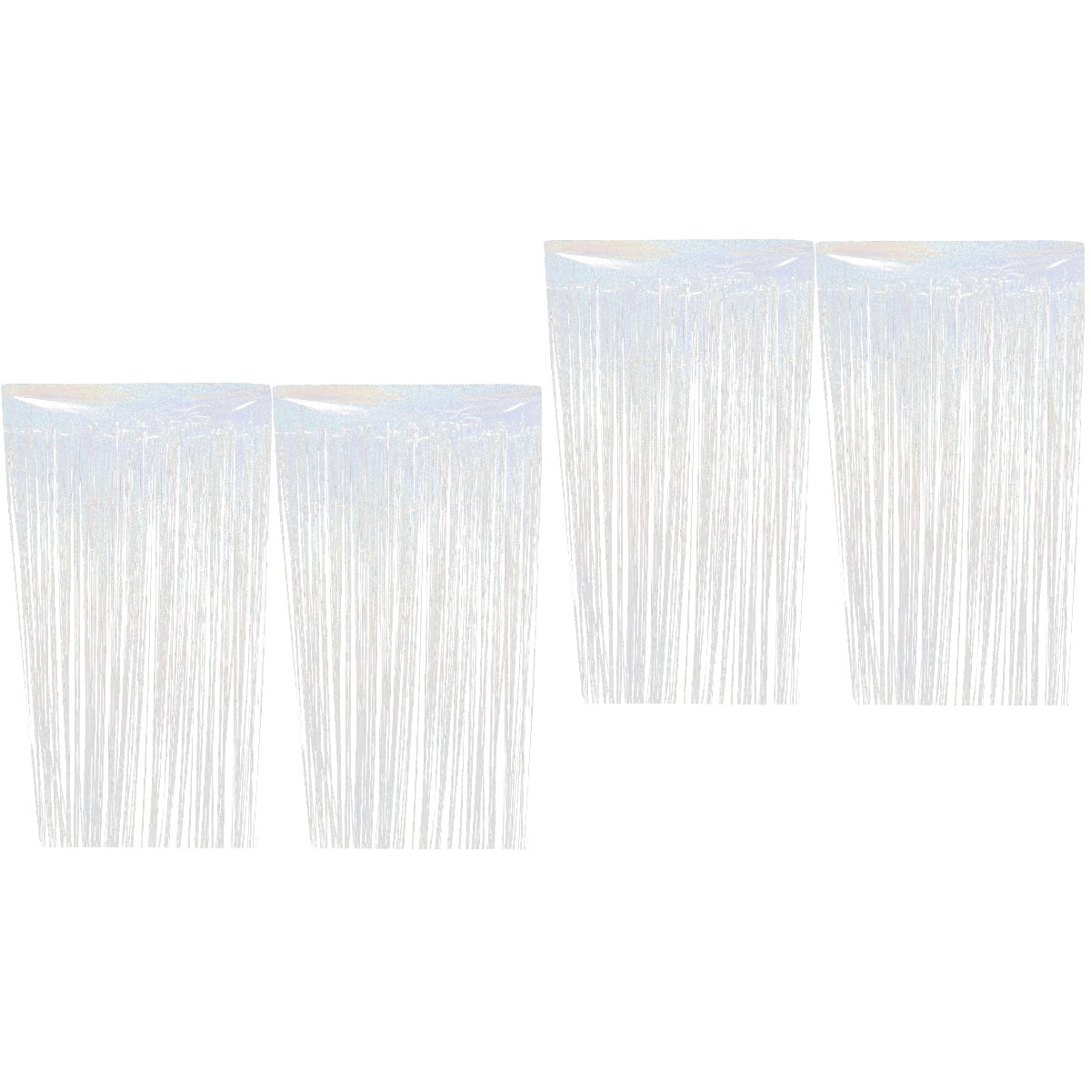 MLINS 4 pcs Fringe Curtains Photo Booth Backdrop Streamer Backdrop ...
