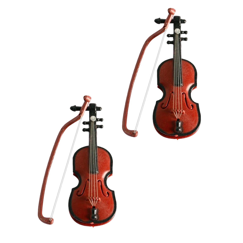 MLINS 4 pcs Mini Violins Model Simulation Violins Christmas Adorn Mini ...