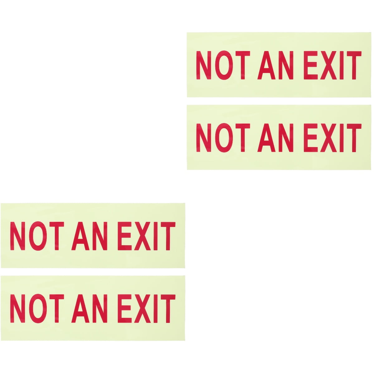 MLINS 4 pcs Not Exit Sign Warning Label Sign Emergency Indicator Sign ...