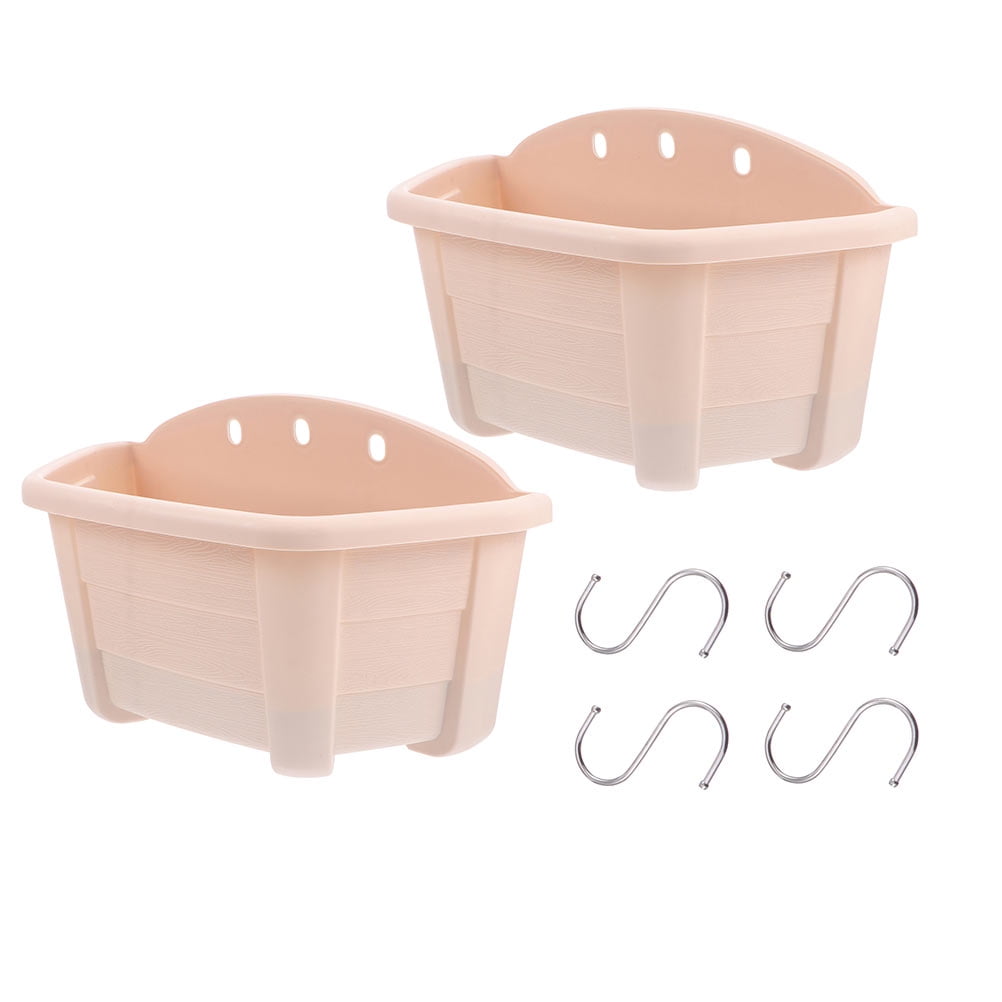 MLINS 4 pcs Semi-circular Hanging Flower Bucket Home Suspension Flower ...