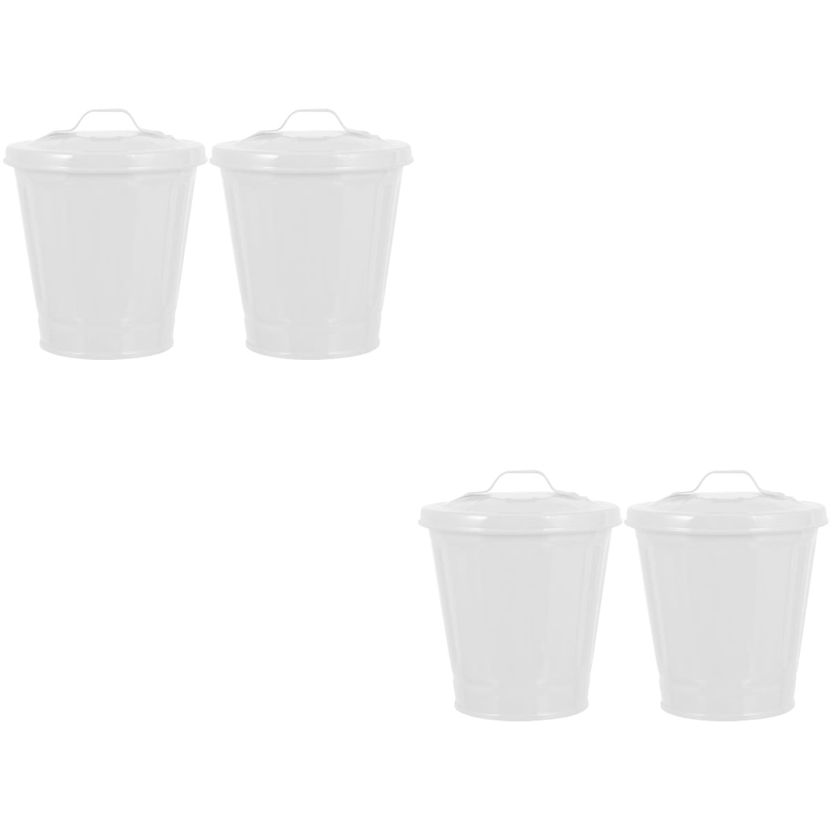 MLINS 4 pcs Small Trash Can Desktop Garbage Bin Multipurpose Storage ...