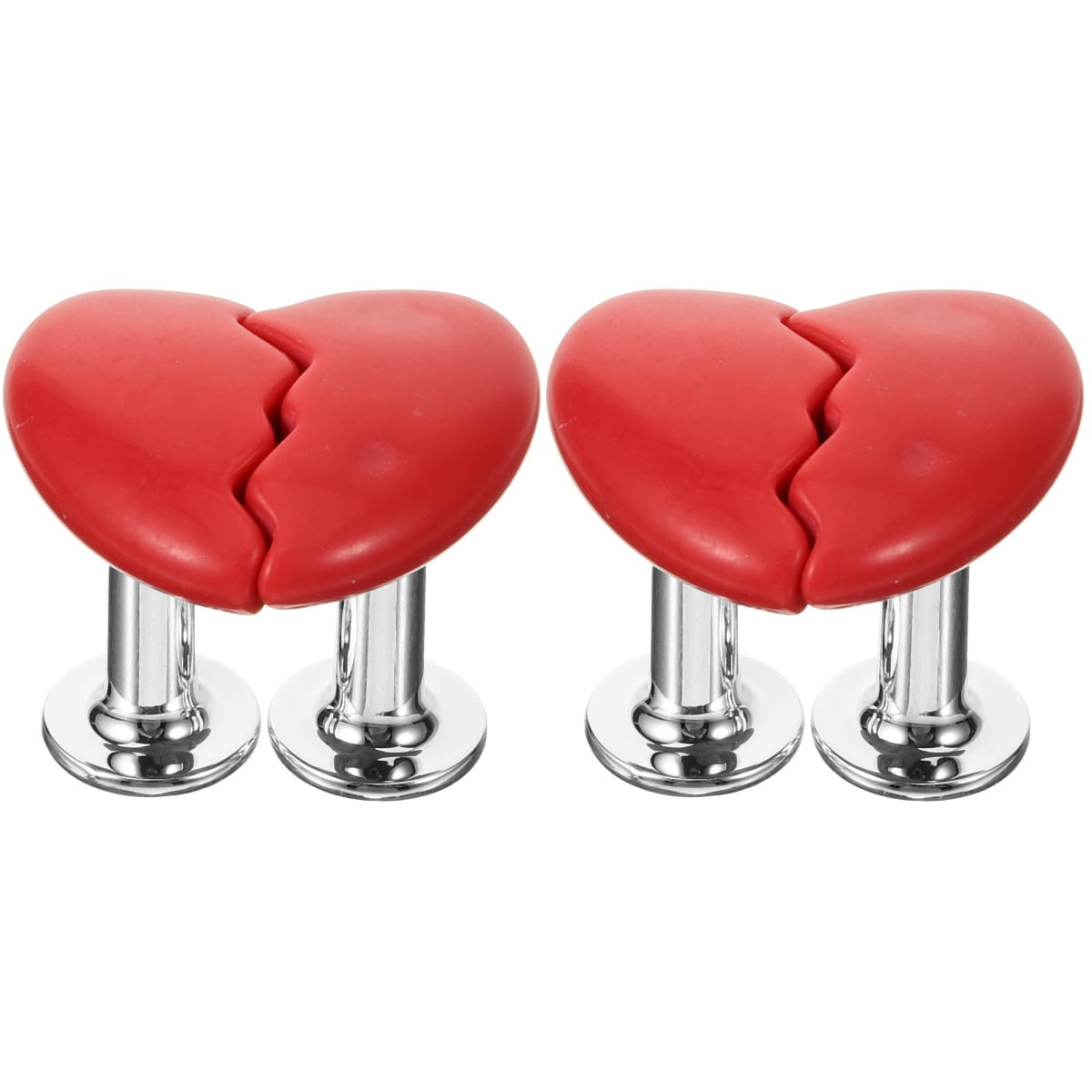 MLINS 4 pcs Toilet Button Top Handles Heart Shaped Toilet Flush Button ...