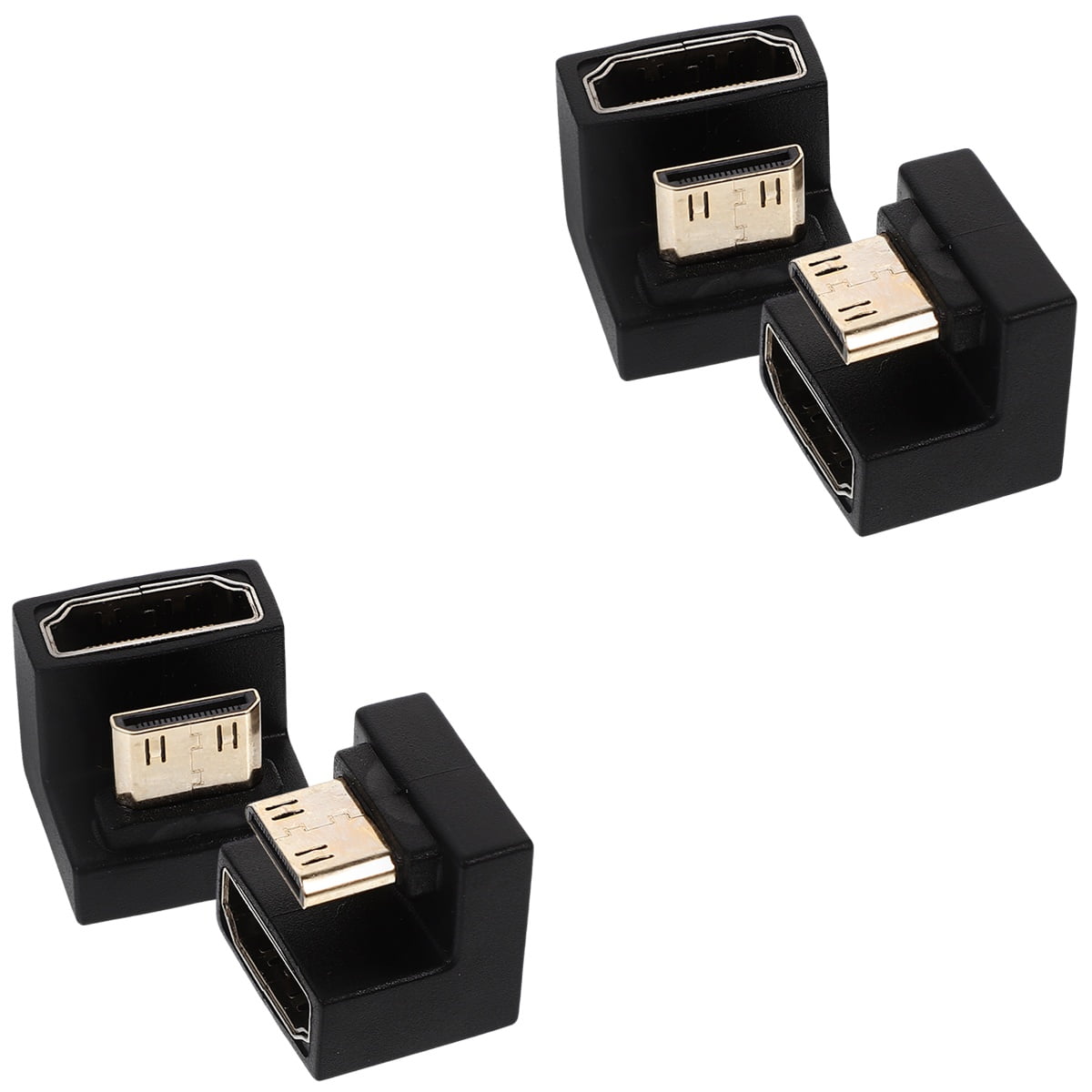 MLINS 4 pcs Video Male To Female Adapter 90 Degree Monitor Computer ...