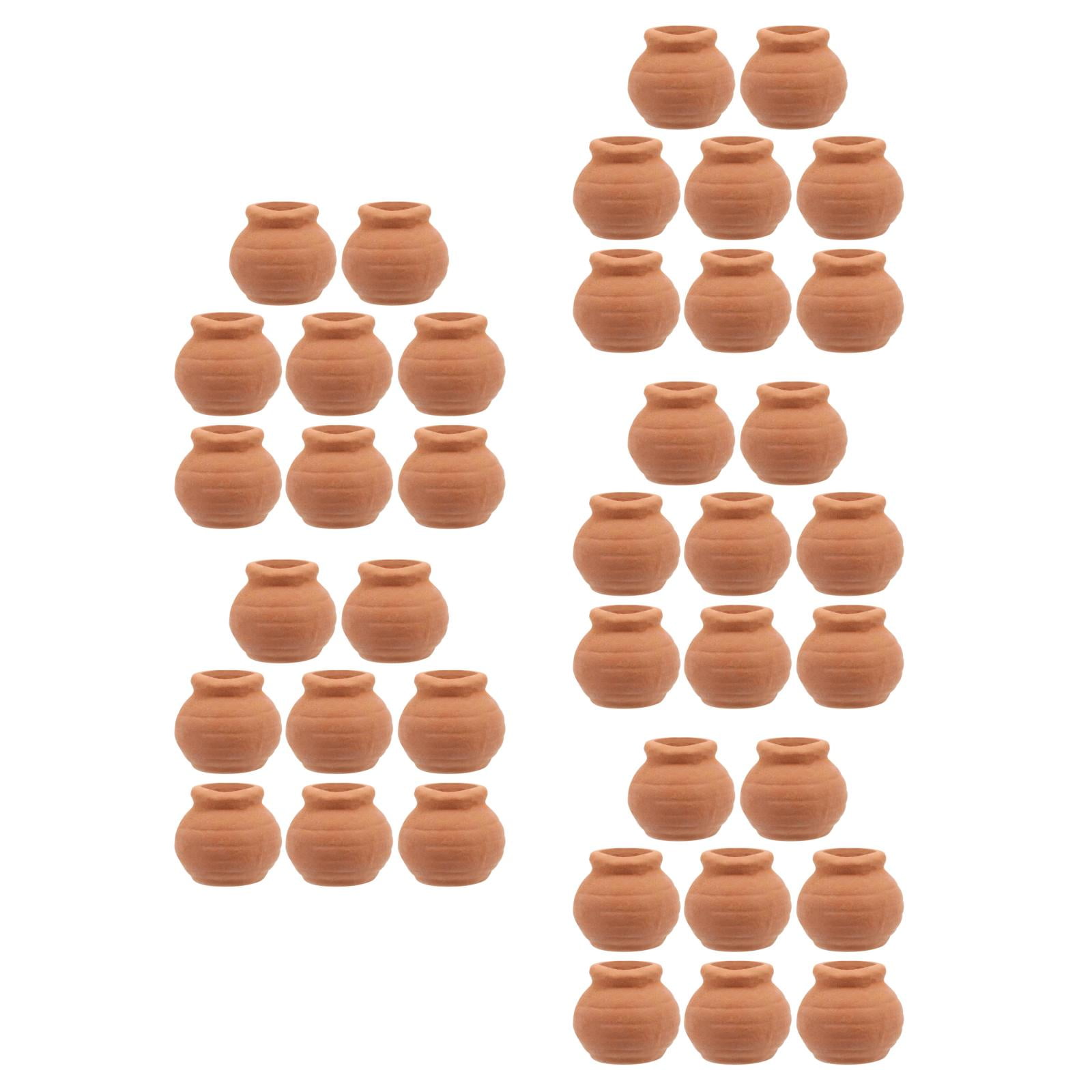 MLINS 40 PCS Tiny Flower Pots Small Clay Pots Succulent Plants Planters ...