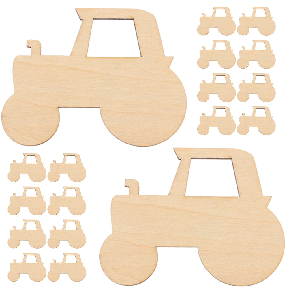 KONTONTY Wooden Car Craft Unfinished Wood Cutouts for Decoration Beige ...
