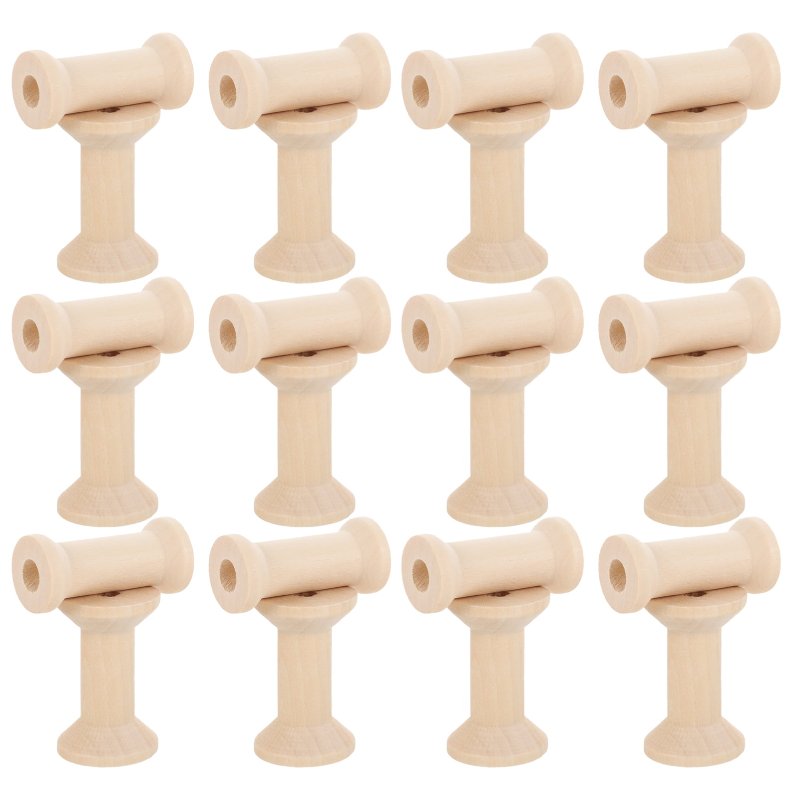 MLINS 40 Pcs Braiding Rack Wooden Spool Premium Materials Spools Crafts ...