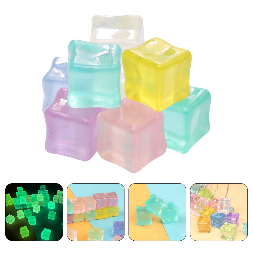 MLINS 40 Pcs Cylindrical Luminous Ice Cubes 1.80X1.80X1.80CM - Walmart.com