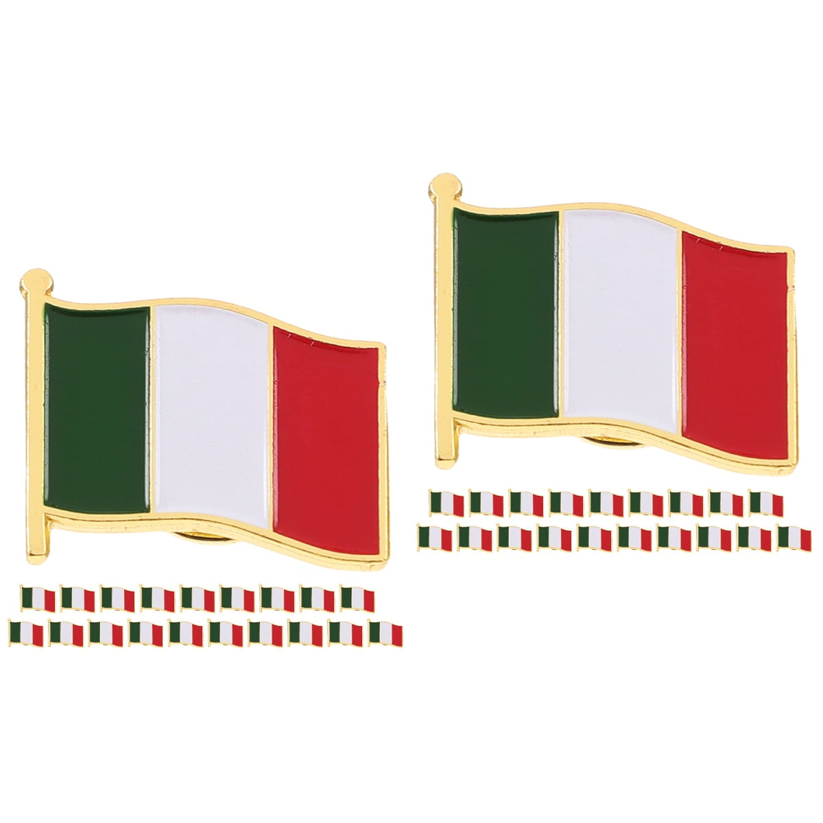 MLINS 40 Pcs Flag of Italy Badge Italian Flag Pin Badges Flag Metal Pin ...