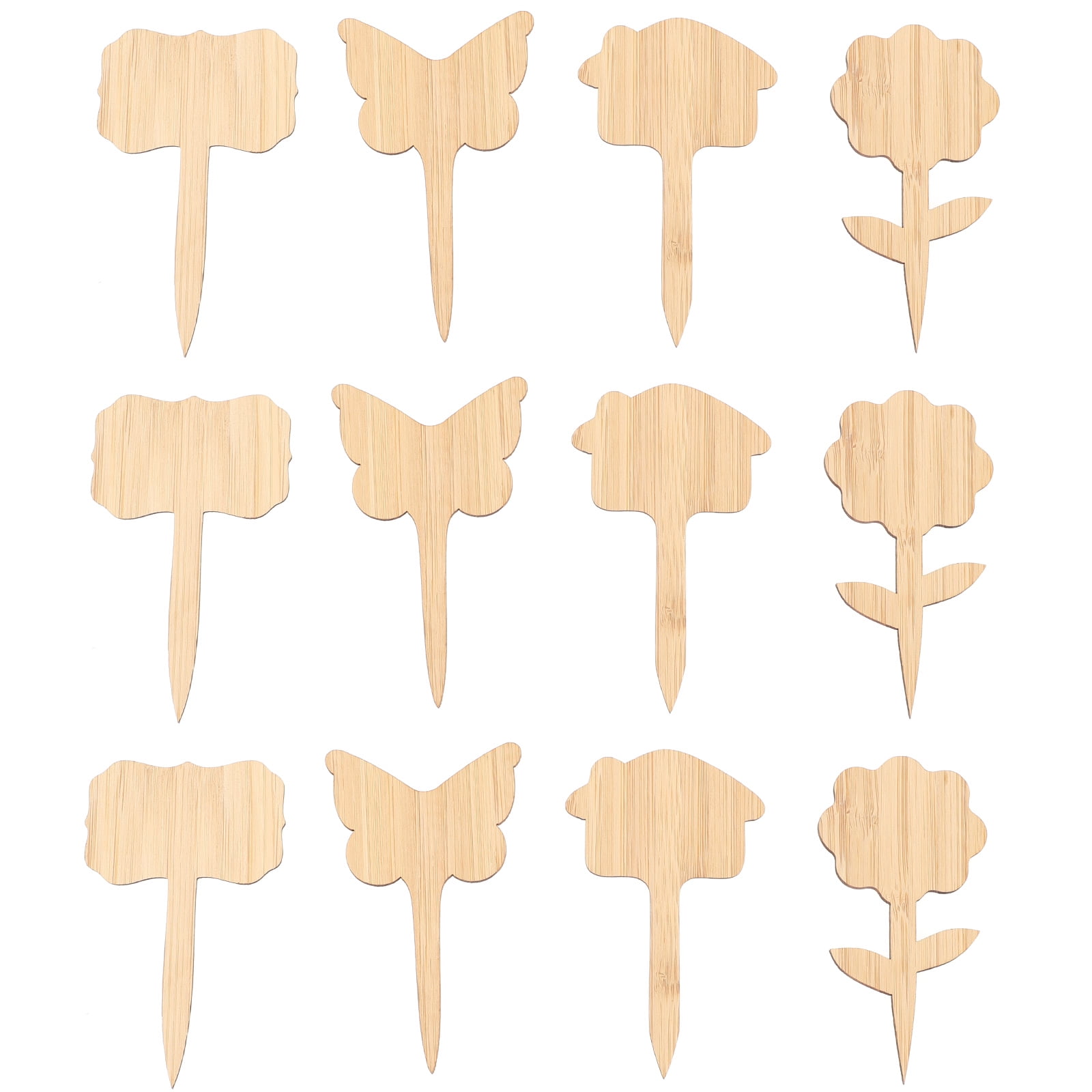 MLINS 40 Pcs Plant Marker Bamboo Sticks Seed Seeds Label Stakes for ...