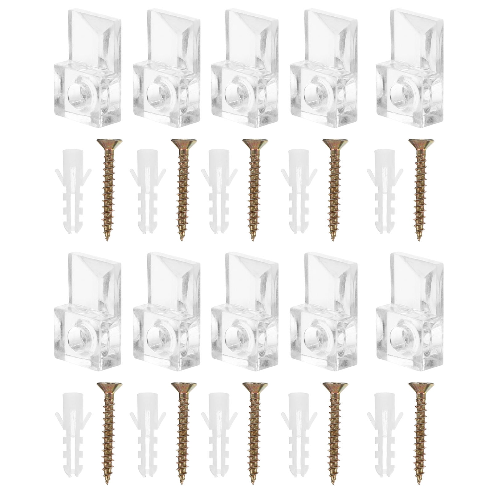 MLINS 40 Pcs Plastic Glass Clamps Fixing Clamps Glass Brackets ...