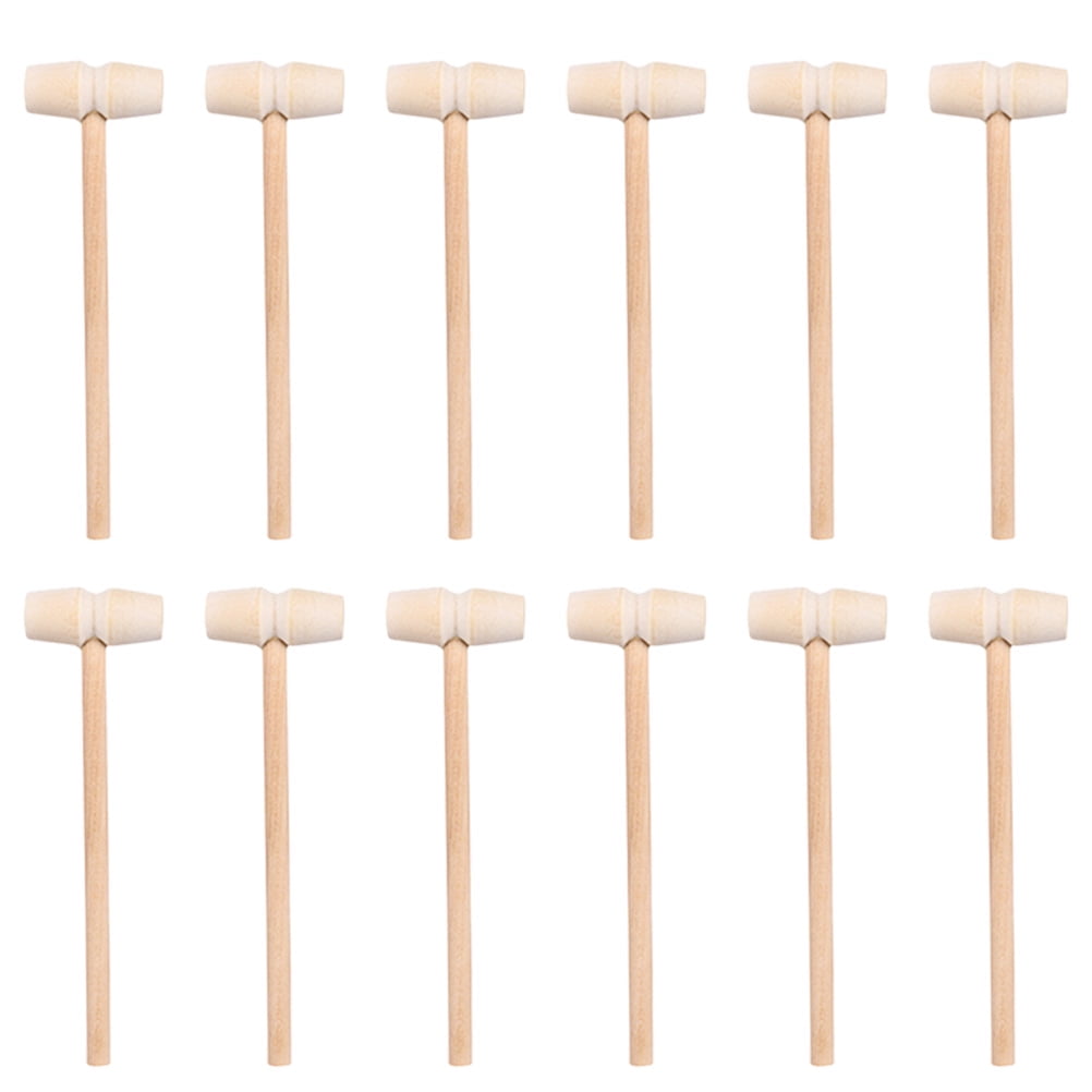 MLINS 40 Pcs Wooden Hammer Nutcracker Camping Mallet Tools for Kids The ...