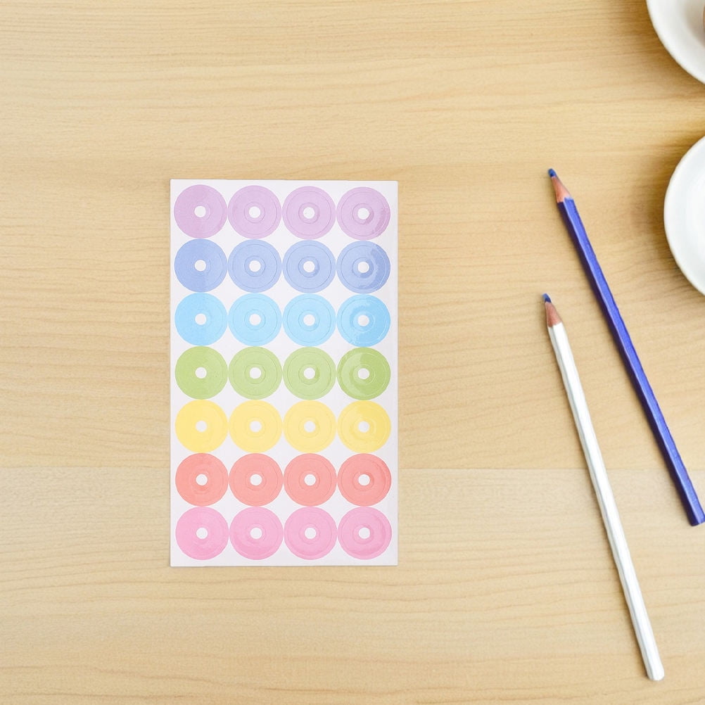 MLINS 40 Sheet Hole Label Loose Leaf Paper Hole Reinforcement Stickers ...