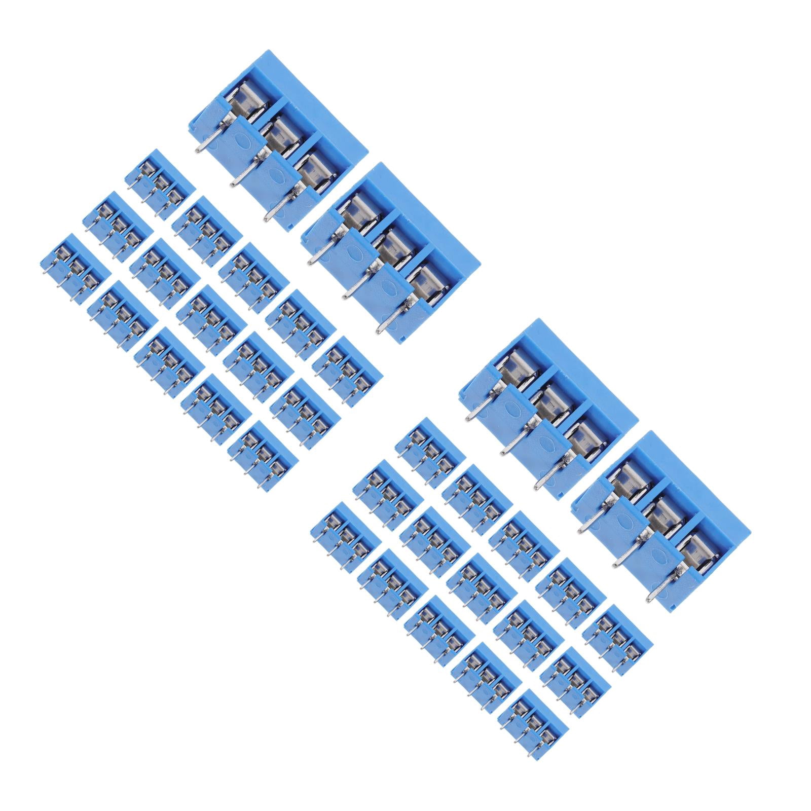 MLINS 40 pcs 3-Pin PCB Terminal Block Connector for Circuit Boards 3 ...