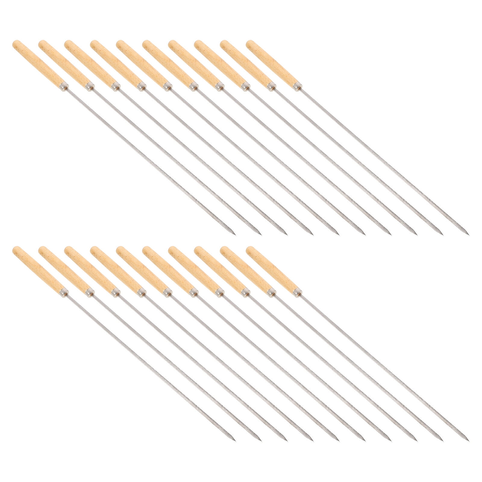 MLINS 40 pcs BBQ Skewers Stainless Steel Barbecue Sticks Tools Picnic ...