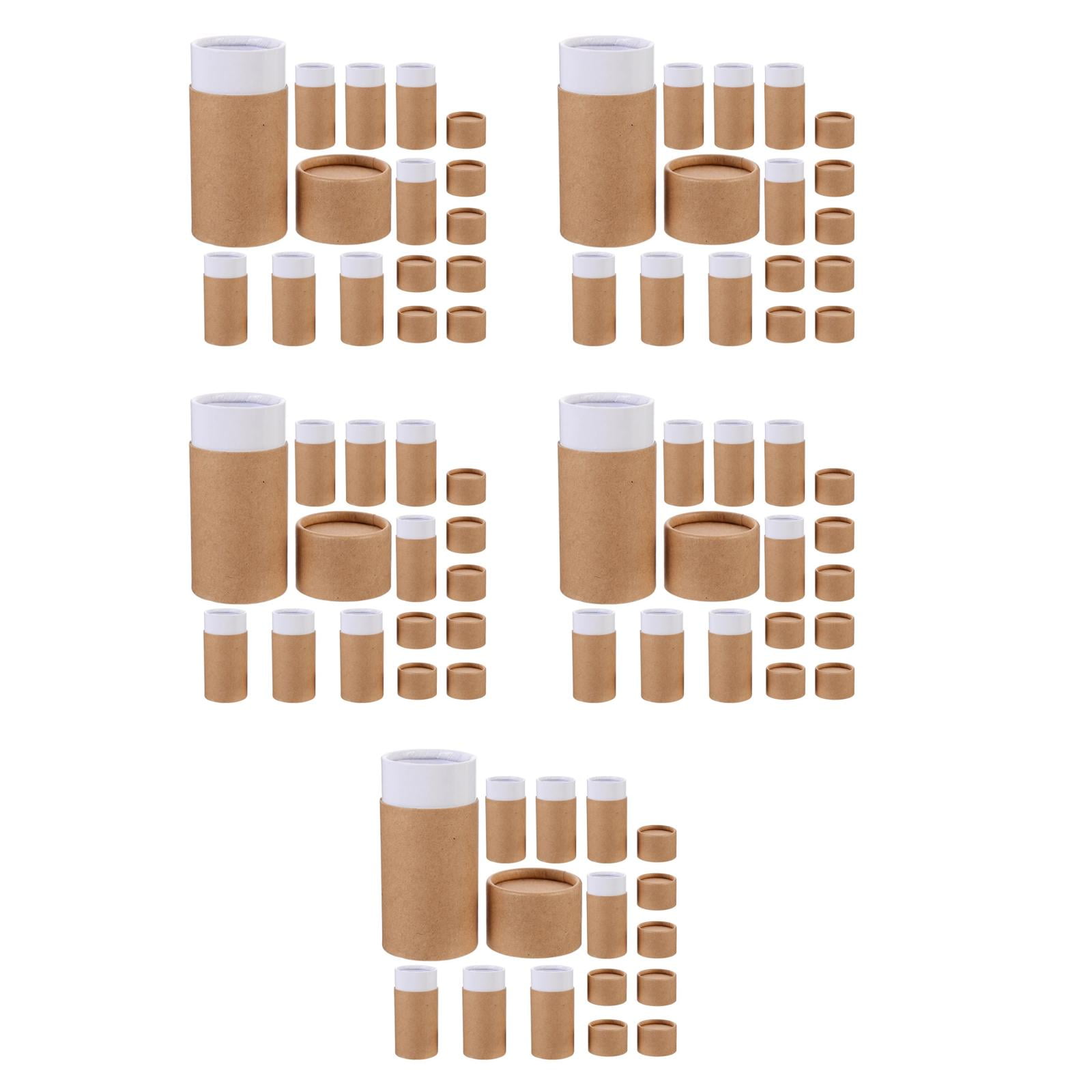 MLINS 40 pcs Cardboard Tubes with Caps 50ml Small Craft Box Kraft Paper ...