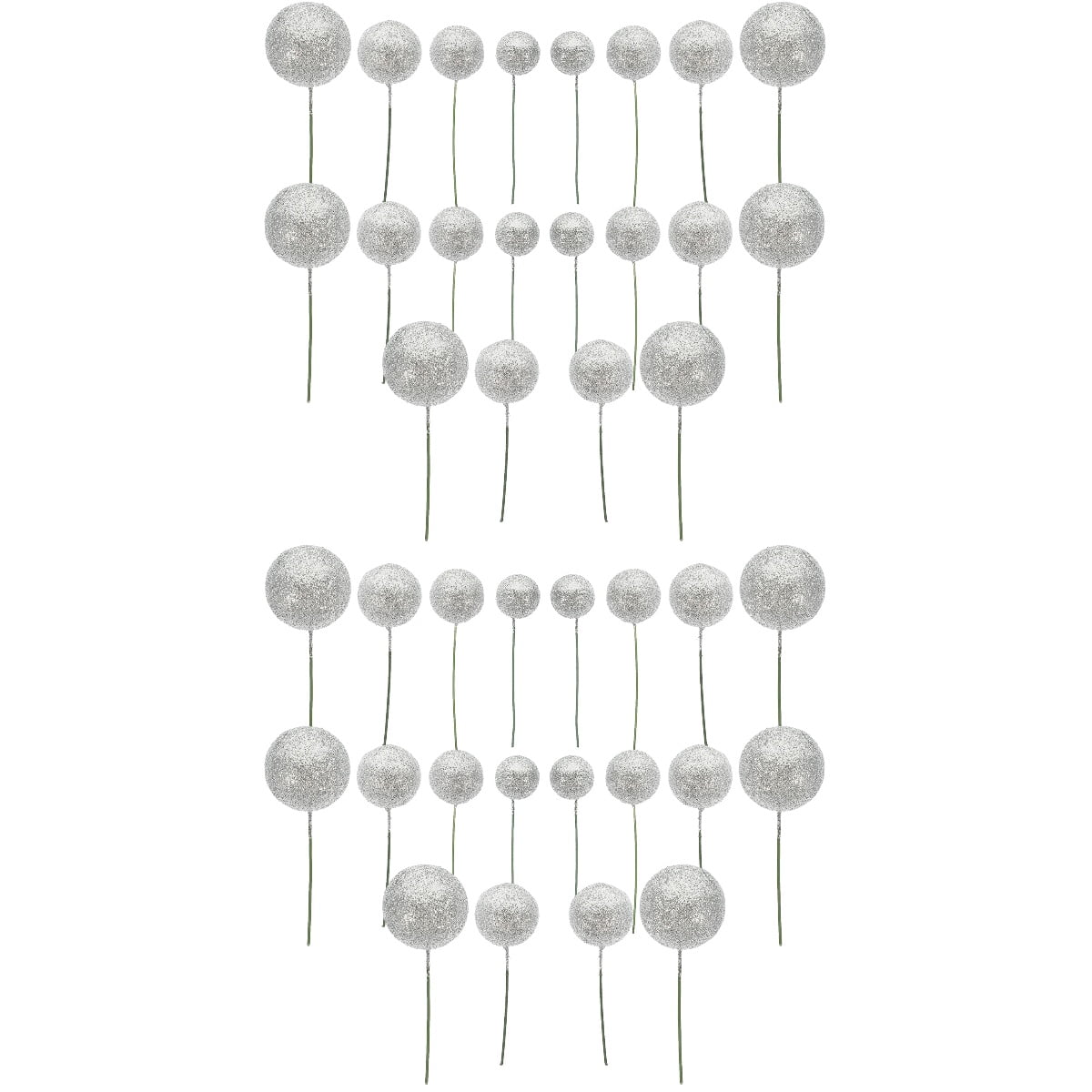 MLINS 40 pcs Delicate Sparkling Cake Ball Topper Foams Ball Cake ...