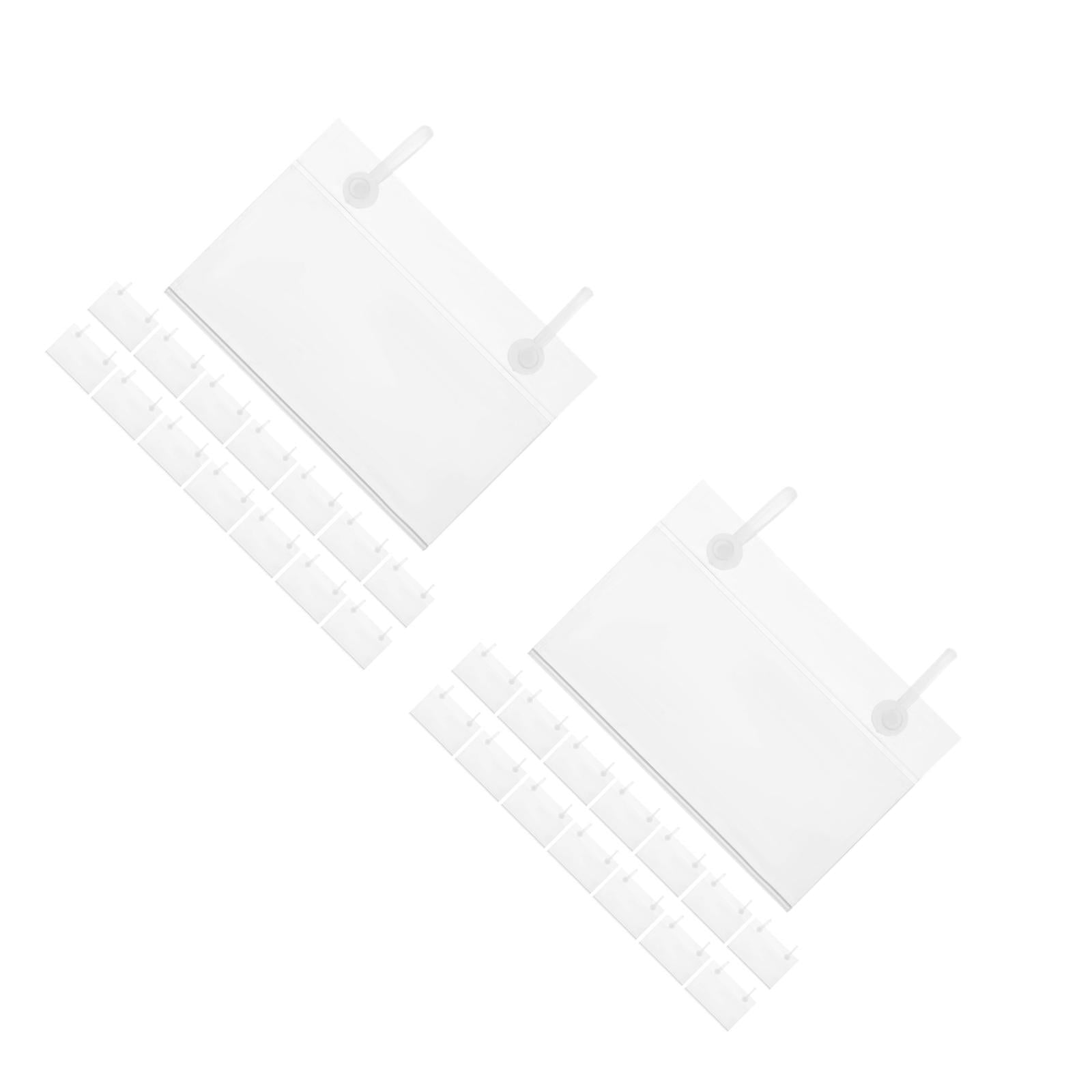 MLINS 40 pcs Plastic Label Holders Clear Price Tag Clips with Double ...